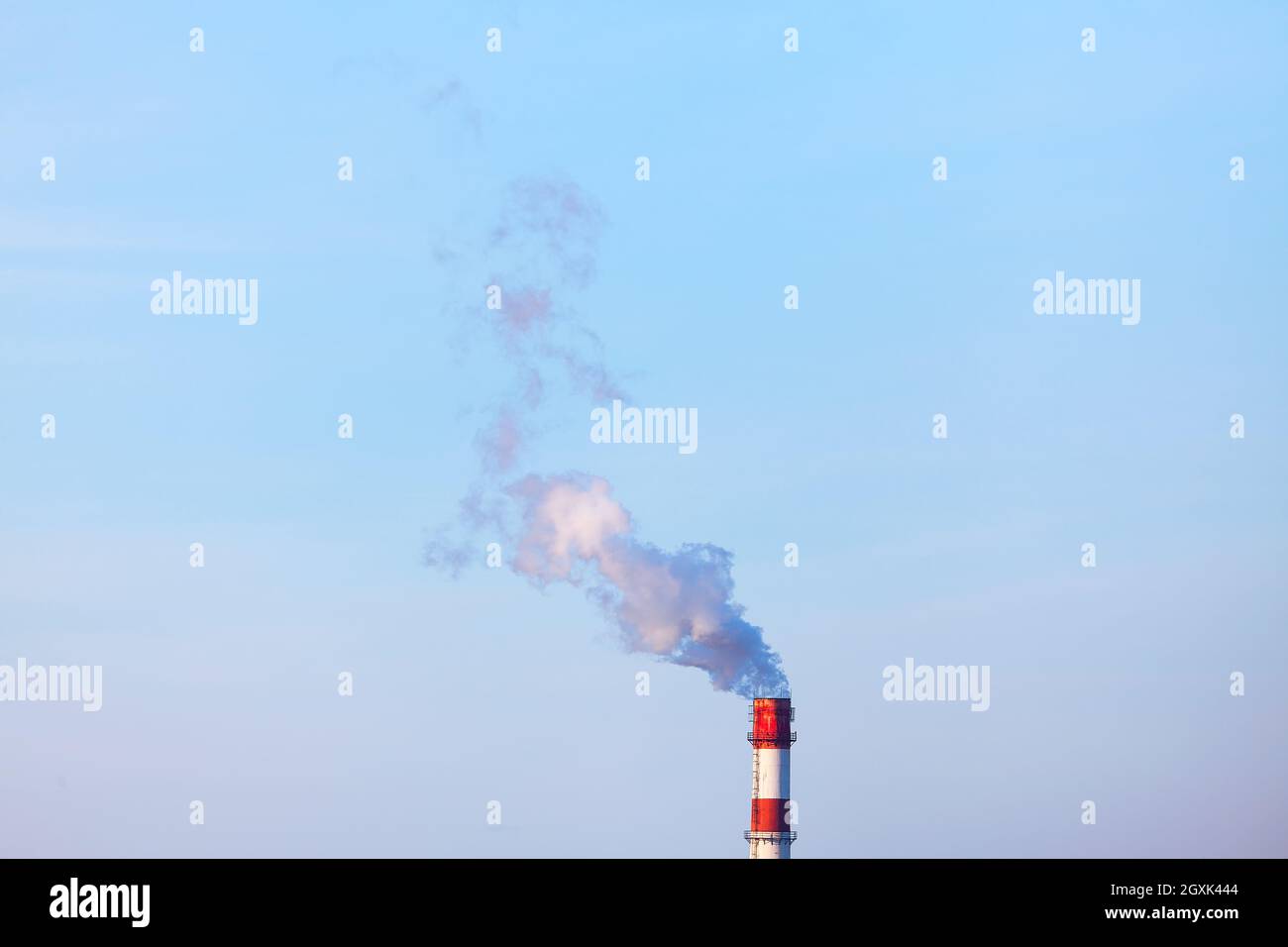 Factory smoke pollution . Chemical smoke from power plant Stock Photo ...