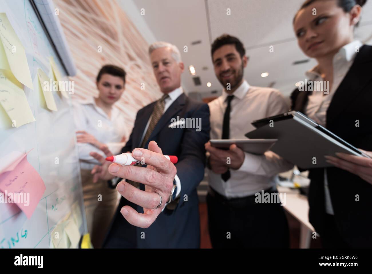 business people group brainstorming on meeting and businessman ...