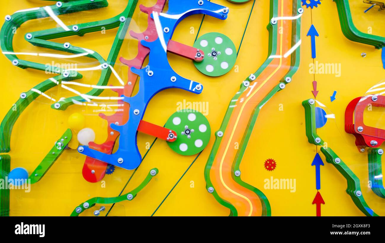 Abstract image of colorful mechanism for children education on ...