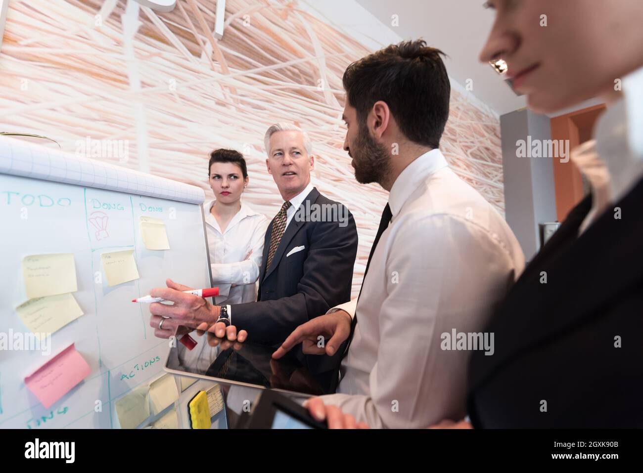 business people group brainstorming on meeting and businessman ...