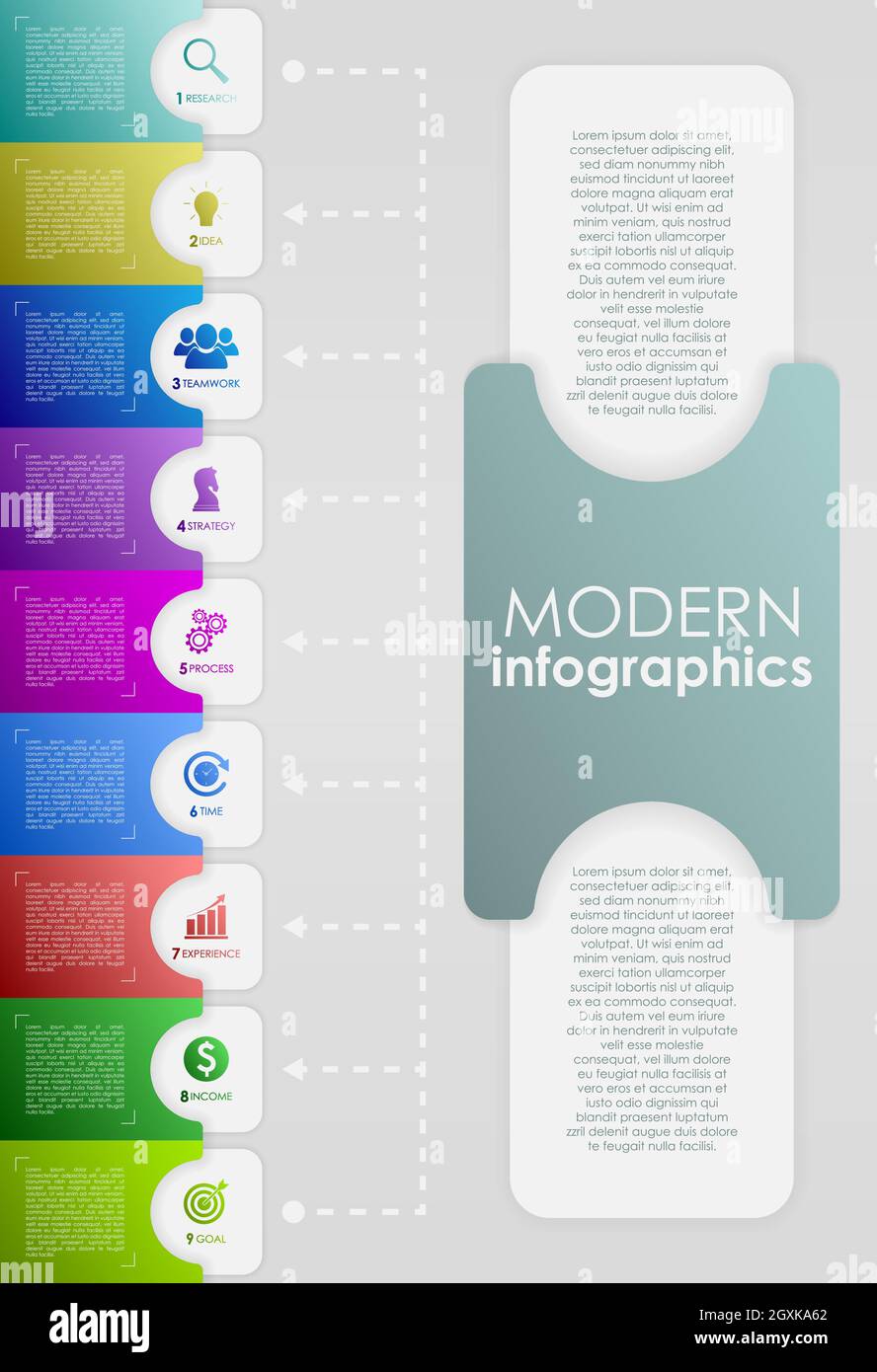 EPS10 Vector illustration. Business infographic process with realistic ...