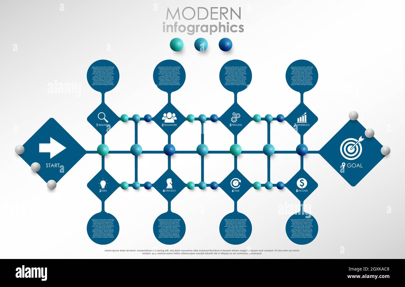EPS10 Vector illustration. Business infographic process with realistic ...