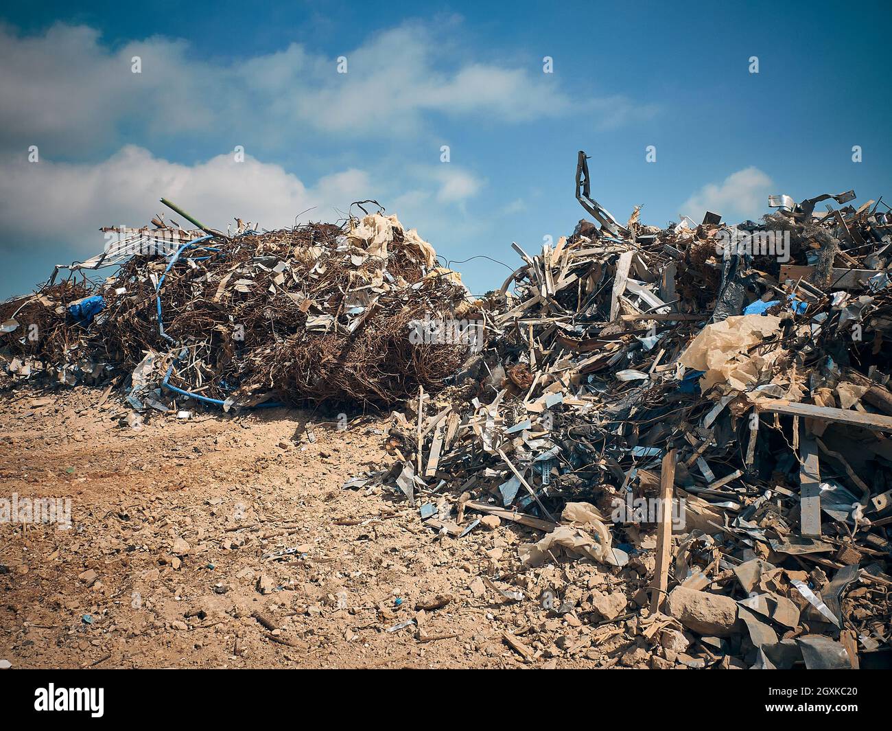 Pile of different kind construction debris Stock Photo - Alamy