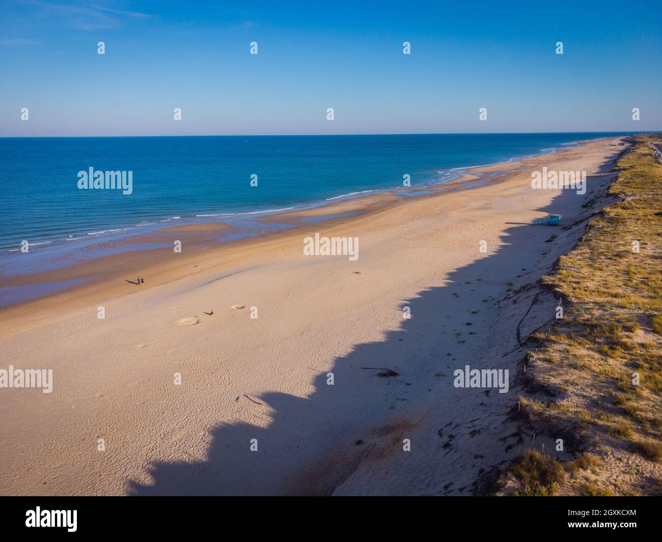 Aerial top view of the atlantic coast near Montalivet Stock Photo - Alamy