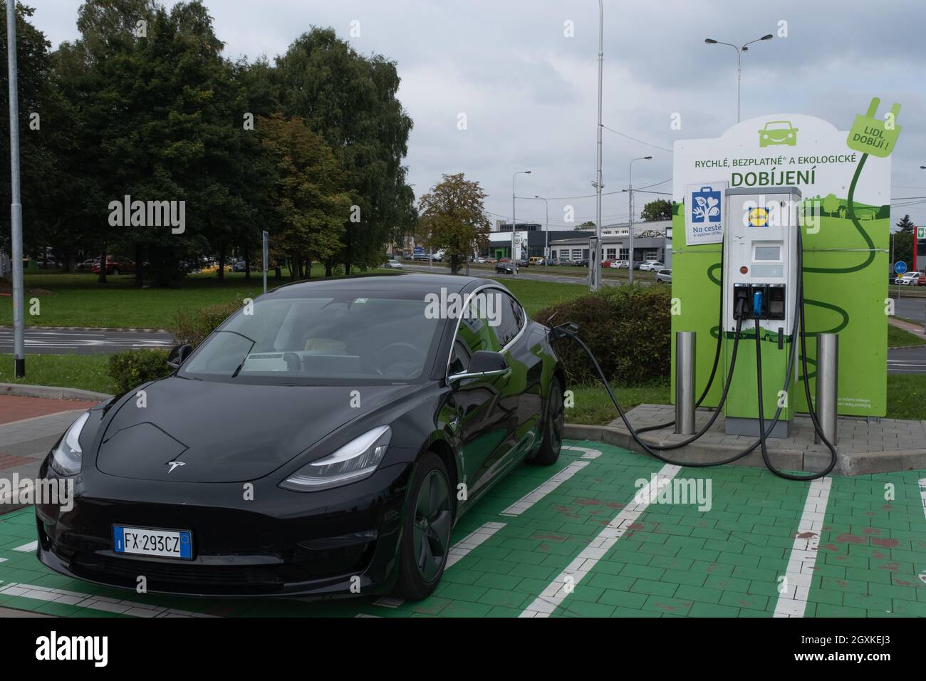 Ostrava, Czech Republic - September 23, 2021. A static shot of a solid ...