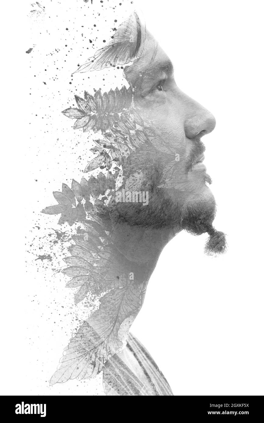 Young plants white background Black and White Stock Photos & Images - Alamy