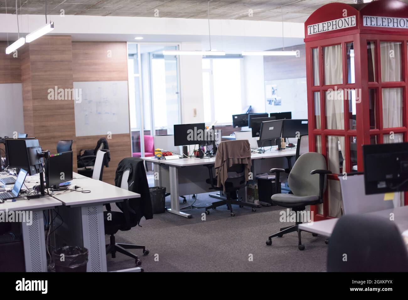 Empty Modern Open Plan Office Stock Photo - Alamy