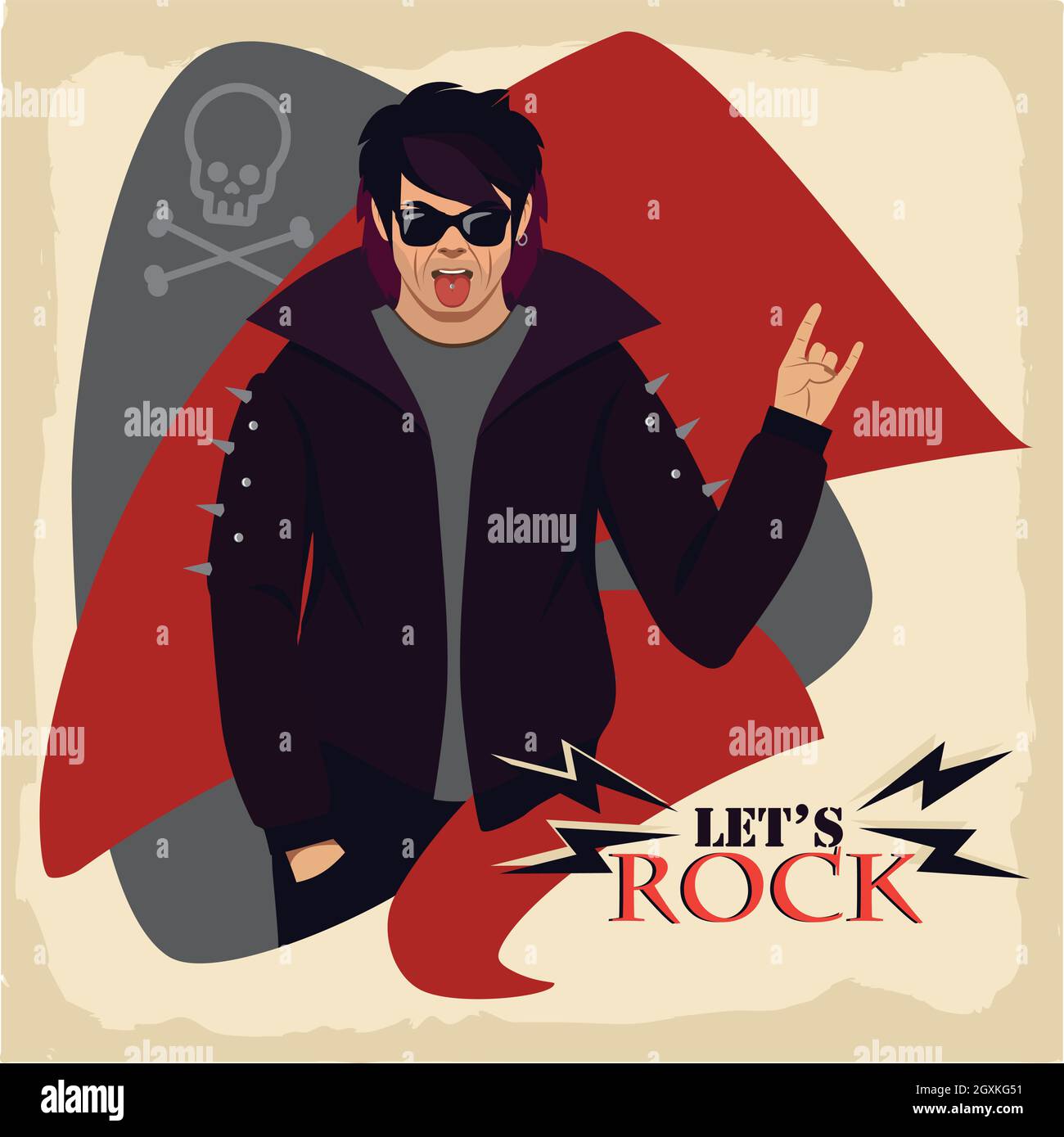 Punk rock artist Stock Vector Images - Alamy