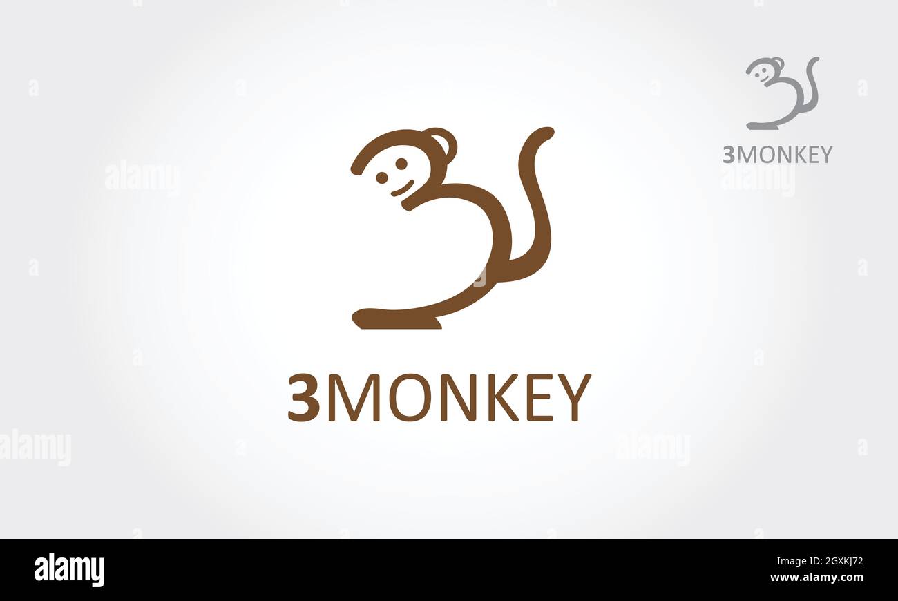 3Monkey Logo Template. Nice and smooth vector. Good use for your symbol ...