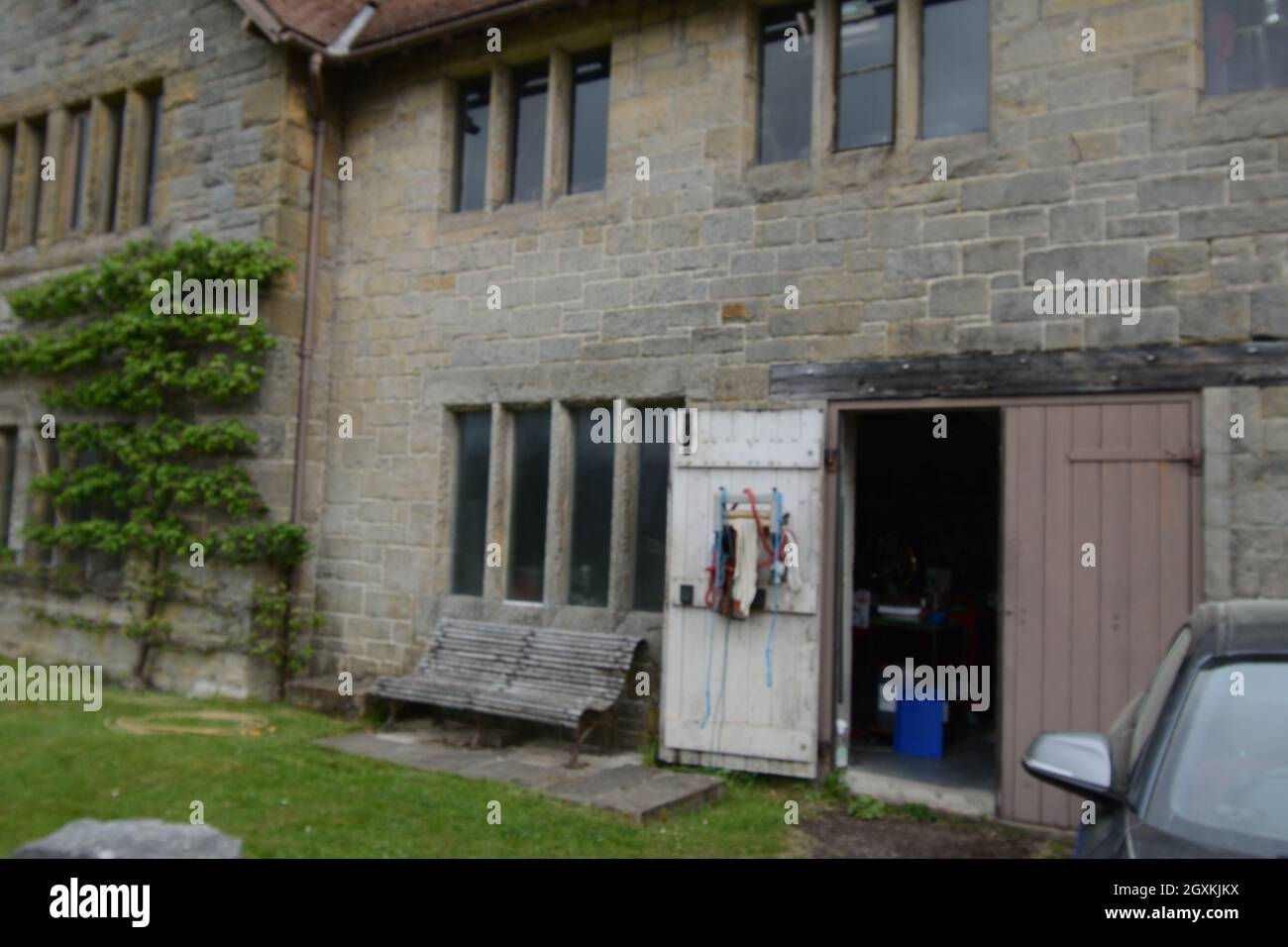 Cragside Northumberland National Trust house barn stone old style type ...