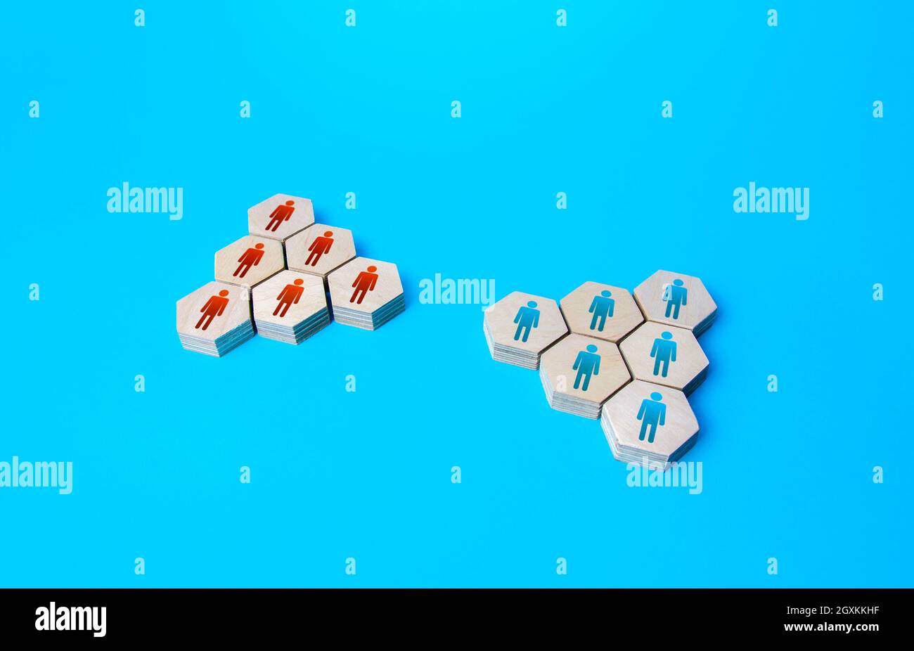 Two rival teams. Rivalry competition. Resolving conflicts through ...