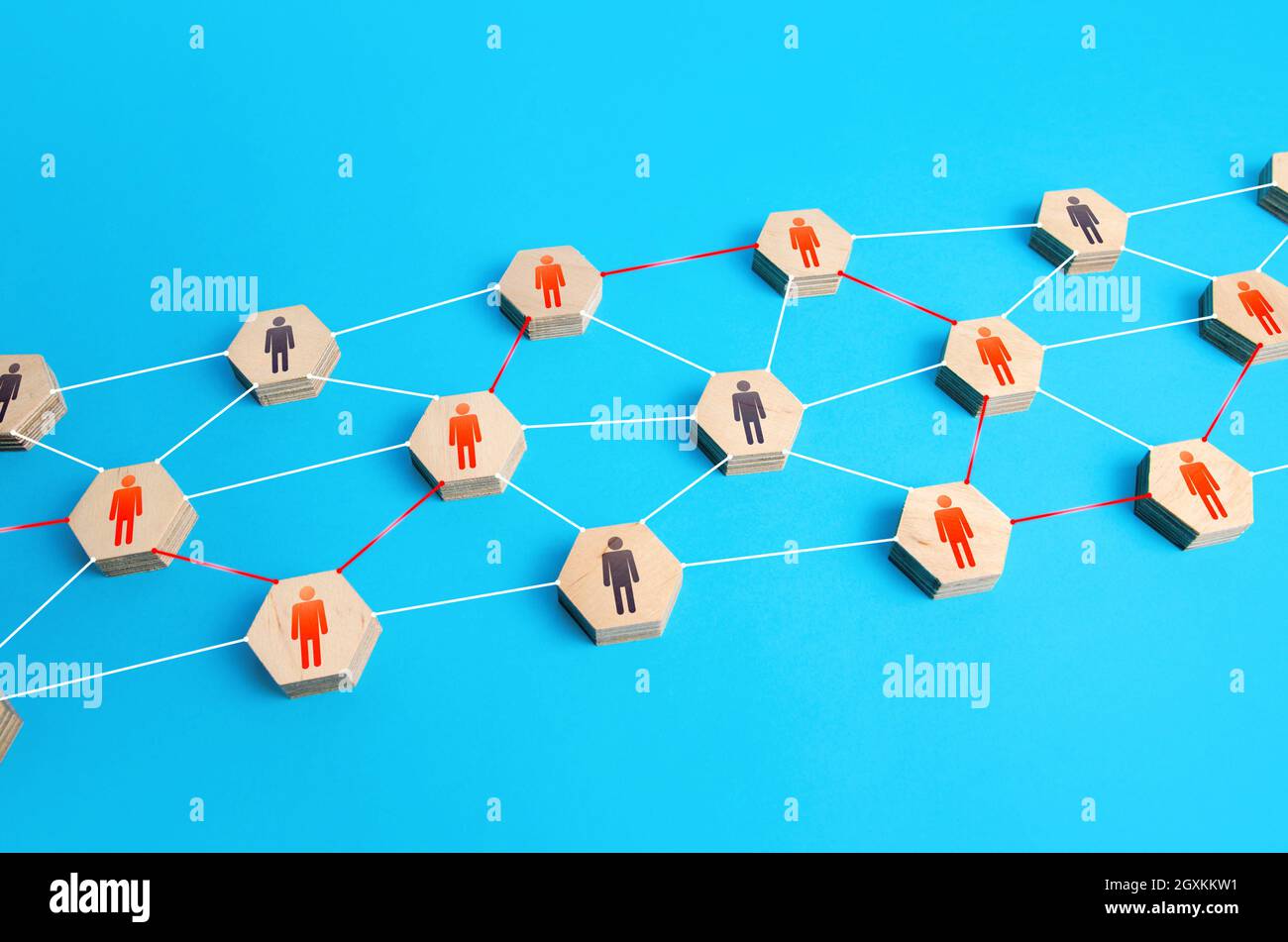 Communication through a chain of people. Cocenpt for the transmission ...