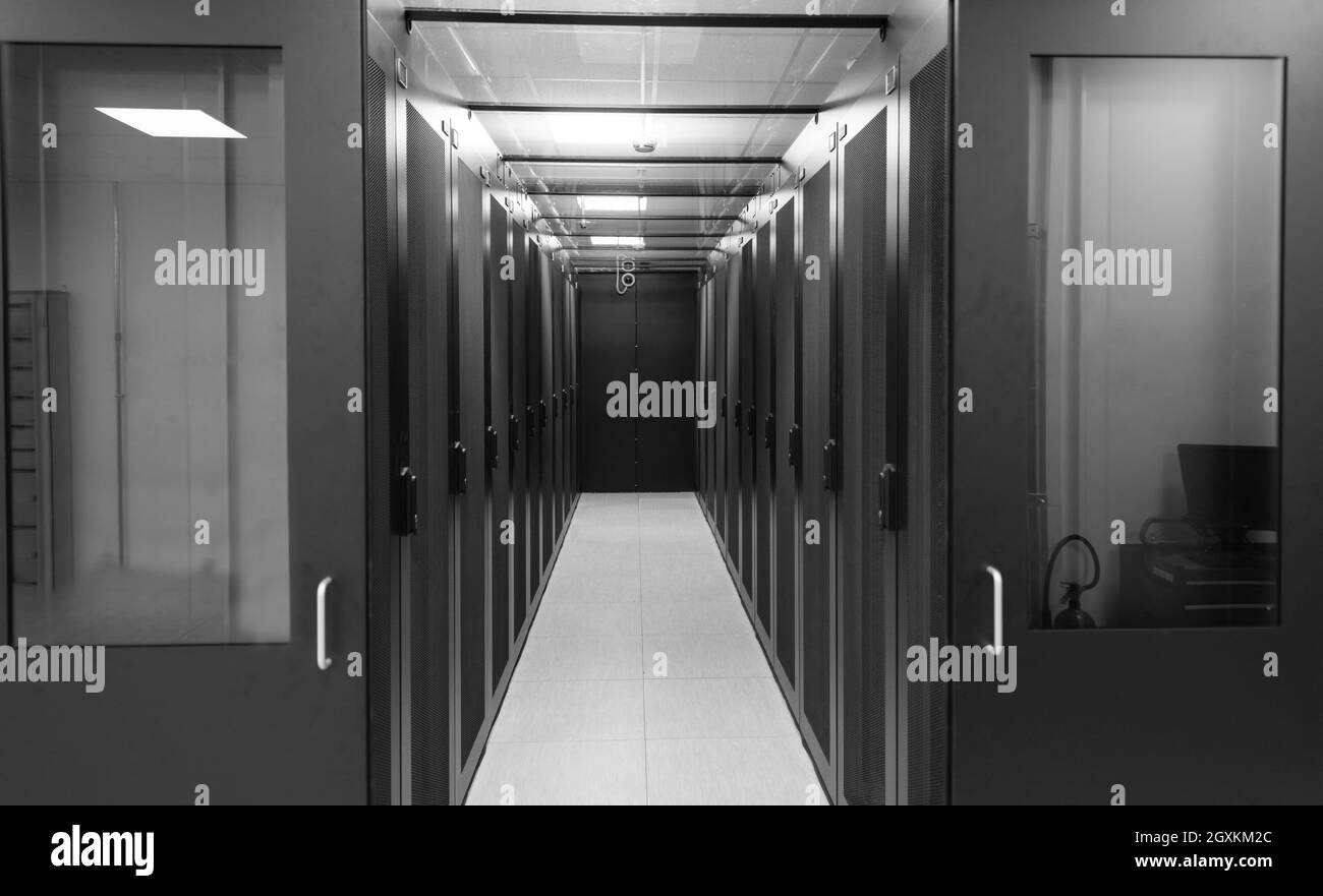 Data center Black and White Stock Photos & Images - Alamy