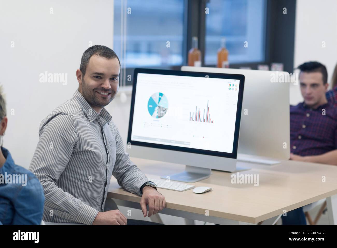 Startup Business Software Developer Working On Computer At Modern