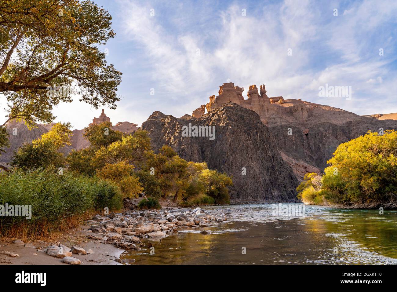 Beautiful autumn in Charyn canyon near Almaty city, Kazakhstan Stock ...