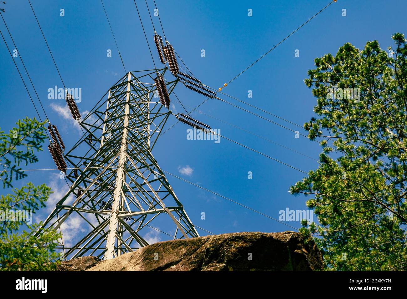 Electric Power Lines Running Electricity From The North Cascades To ...