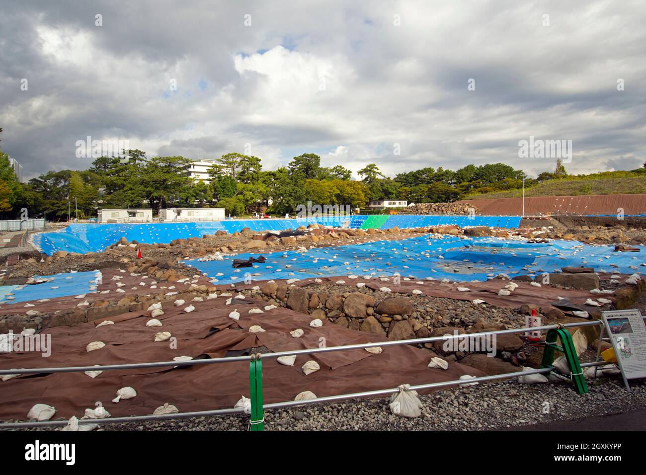 Restoration area of the Sunpu Castle Park, Shizuoka, Japan Stock Photo ...