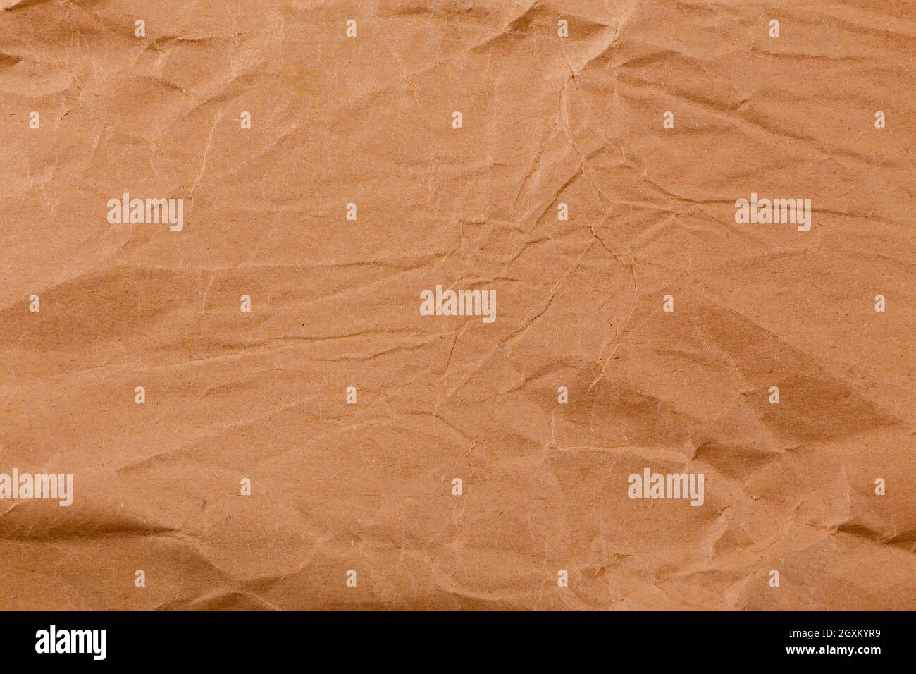Ragged crumpled brown kraft paper texture and full frame background ...