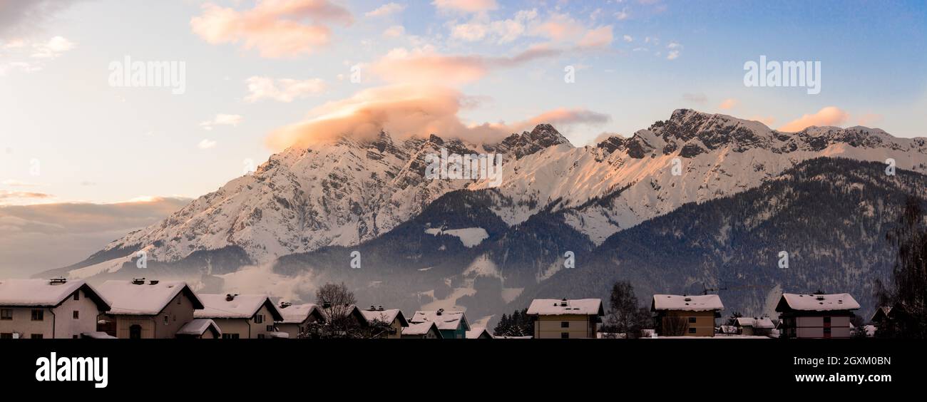 Background the leoganger stone mountains hi-res stock photography and ...
