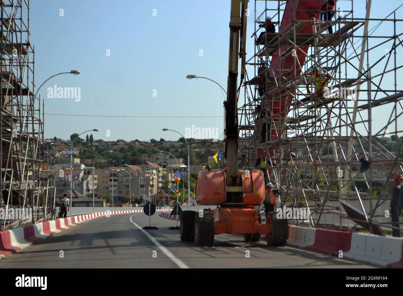 Road bridge over the Danube-Black Sea Canal. This bridge connects the ...