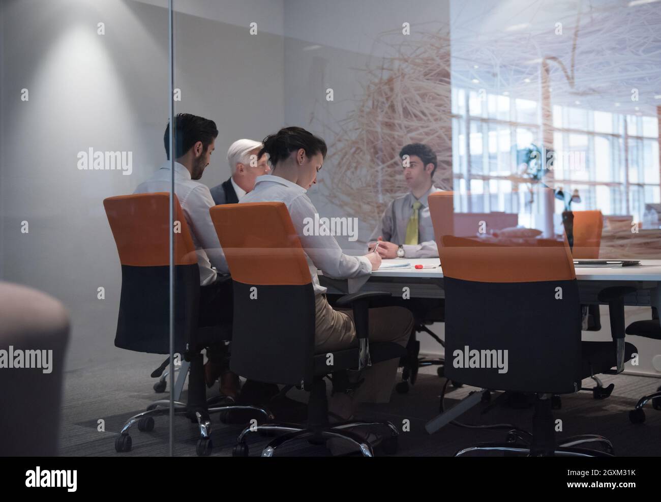 business people group brainstorming on meeting and businessman ...