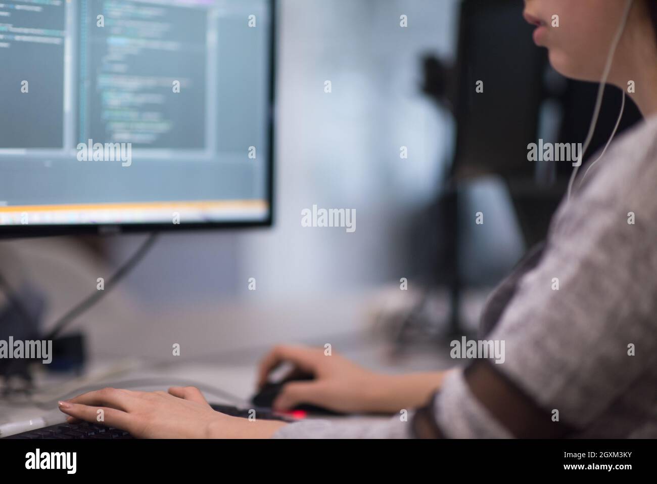 software developer writing programming code on computer Stock Photo - Alamy