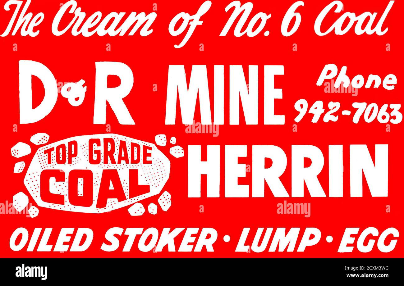 D & R Coal Mine Sign Stock Photo - Alamy
