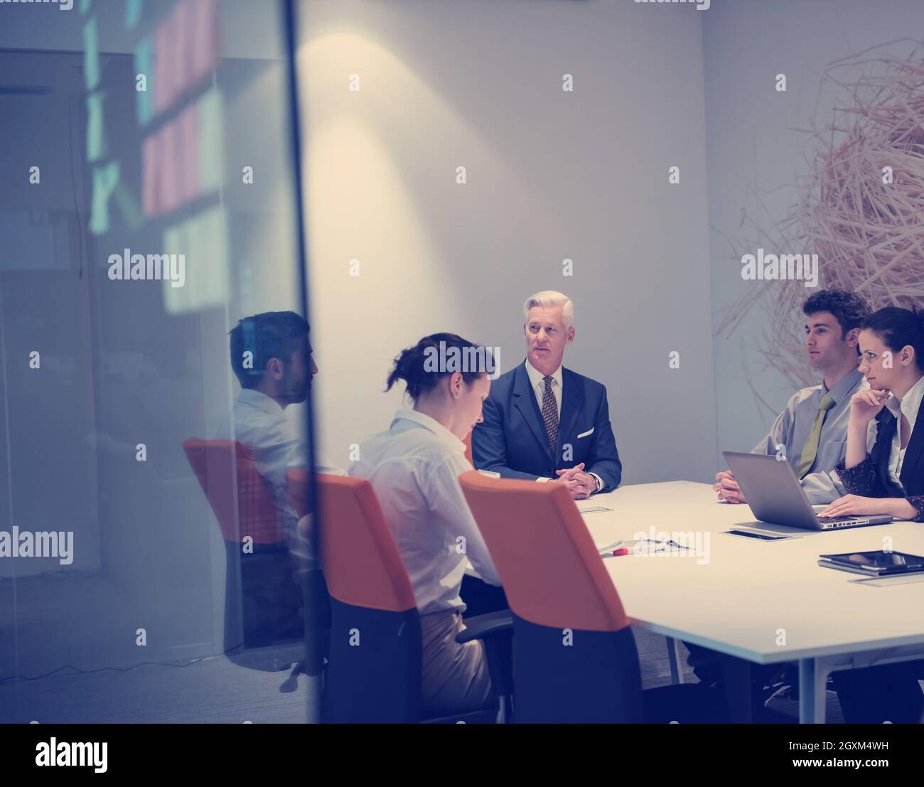 business people group brainstorming on meeting and businessman ...