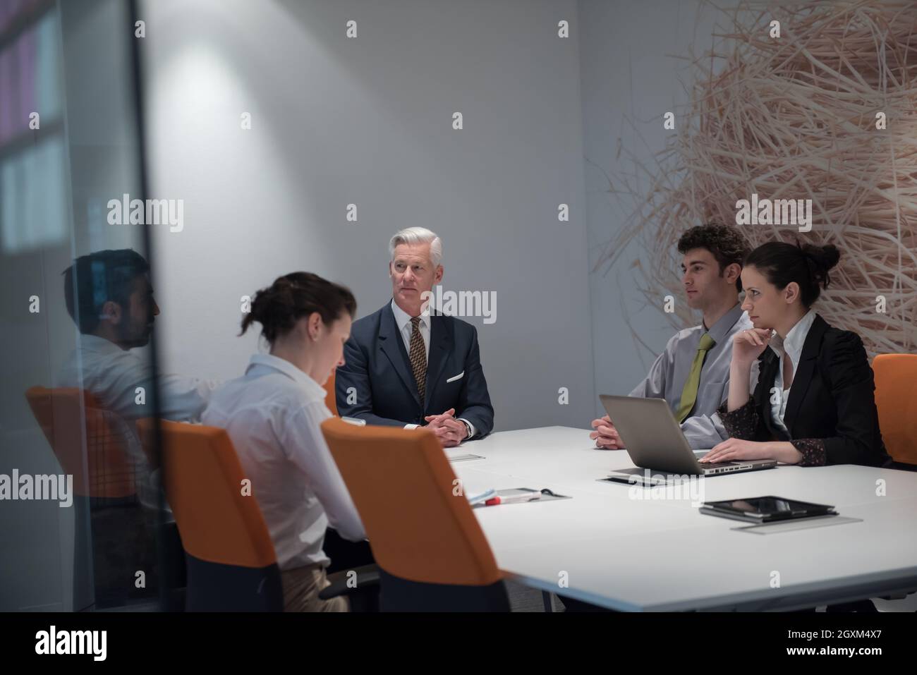 business people group brainstorming on meeting and businessman ...