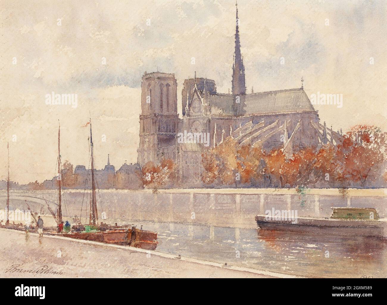 Notre Dame, Paris, 1912 Stock Photo - Alamy