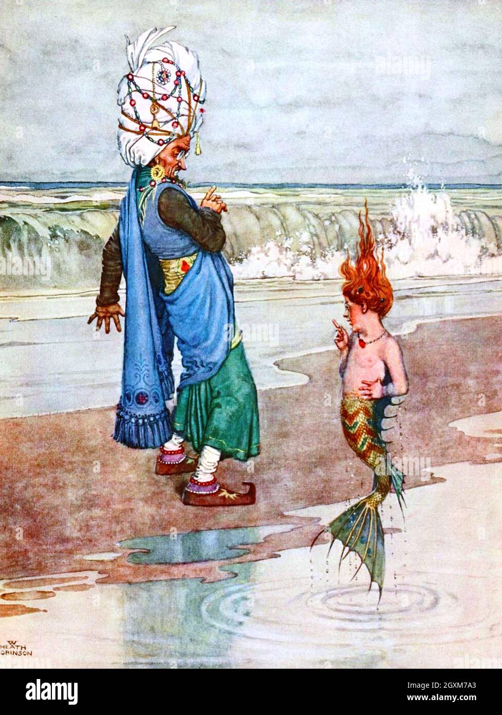 The Wizard and the Mermaid Stock Photo - Alamy