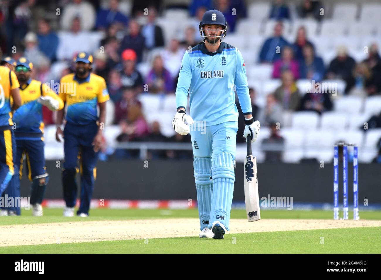 England's James Vince reacts after being caught behind by Sri Lanka's ...