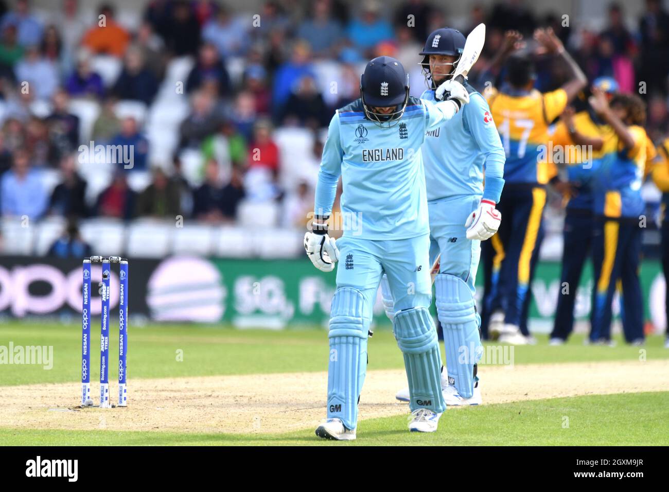 England's James Vince reacts after being caught behind by Sri Lanka's ...