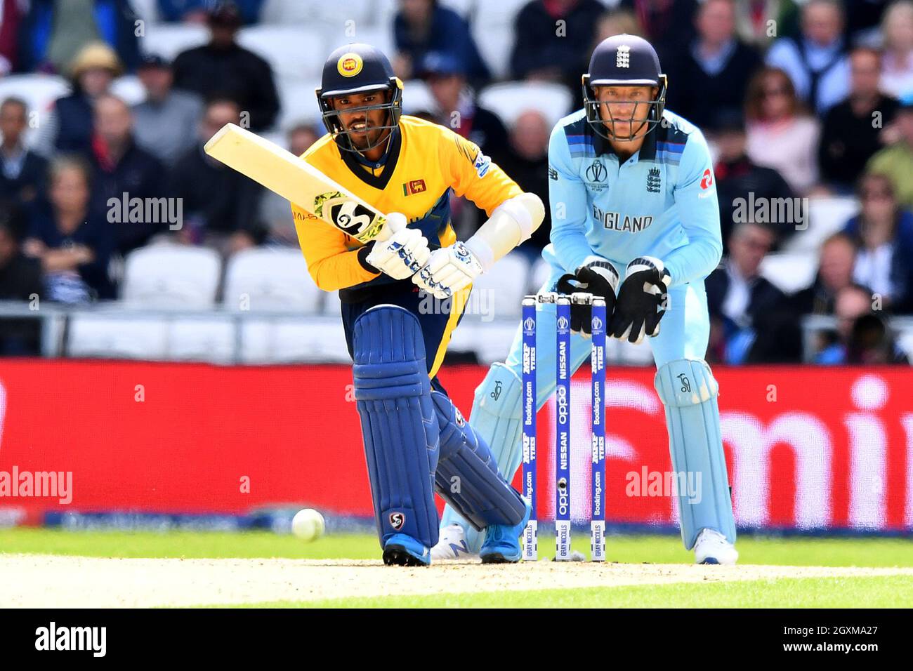Sri Lanka's Dhananjaya de Silva bats Stock Photo - Alamy
