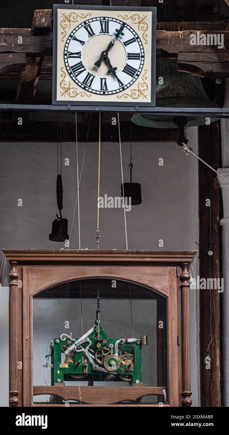 Monastery christian medieval old clock Stock Photo - Alamy