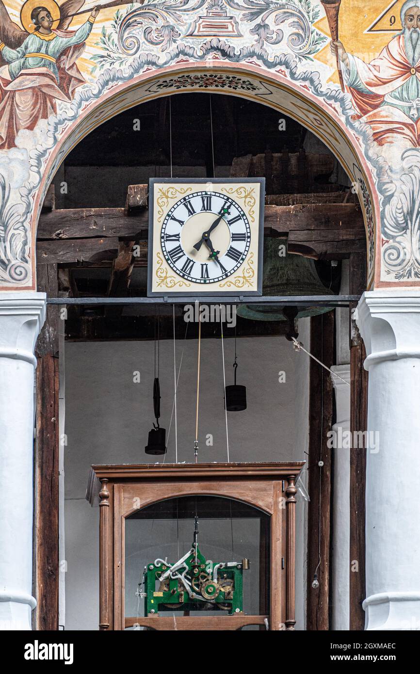 Monastery christian tower medieval clock Stock Photo - Alamy