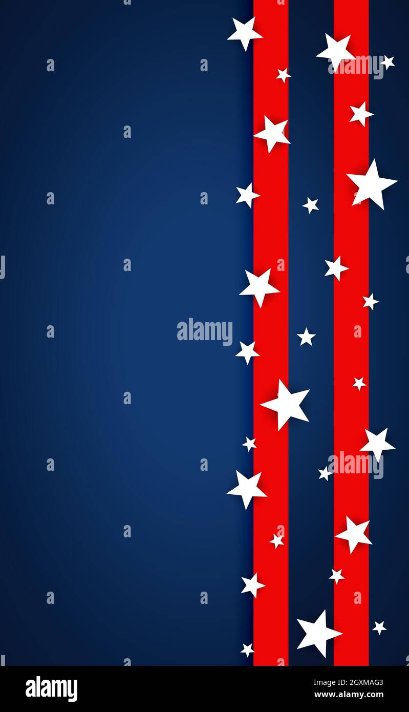 Dark blue background of the 4th of July celebration of the Independence ...