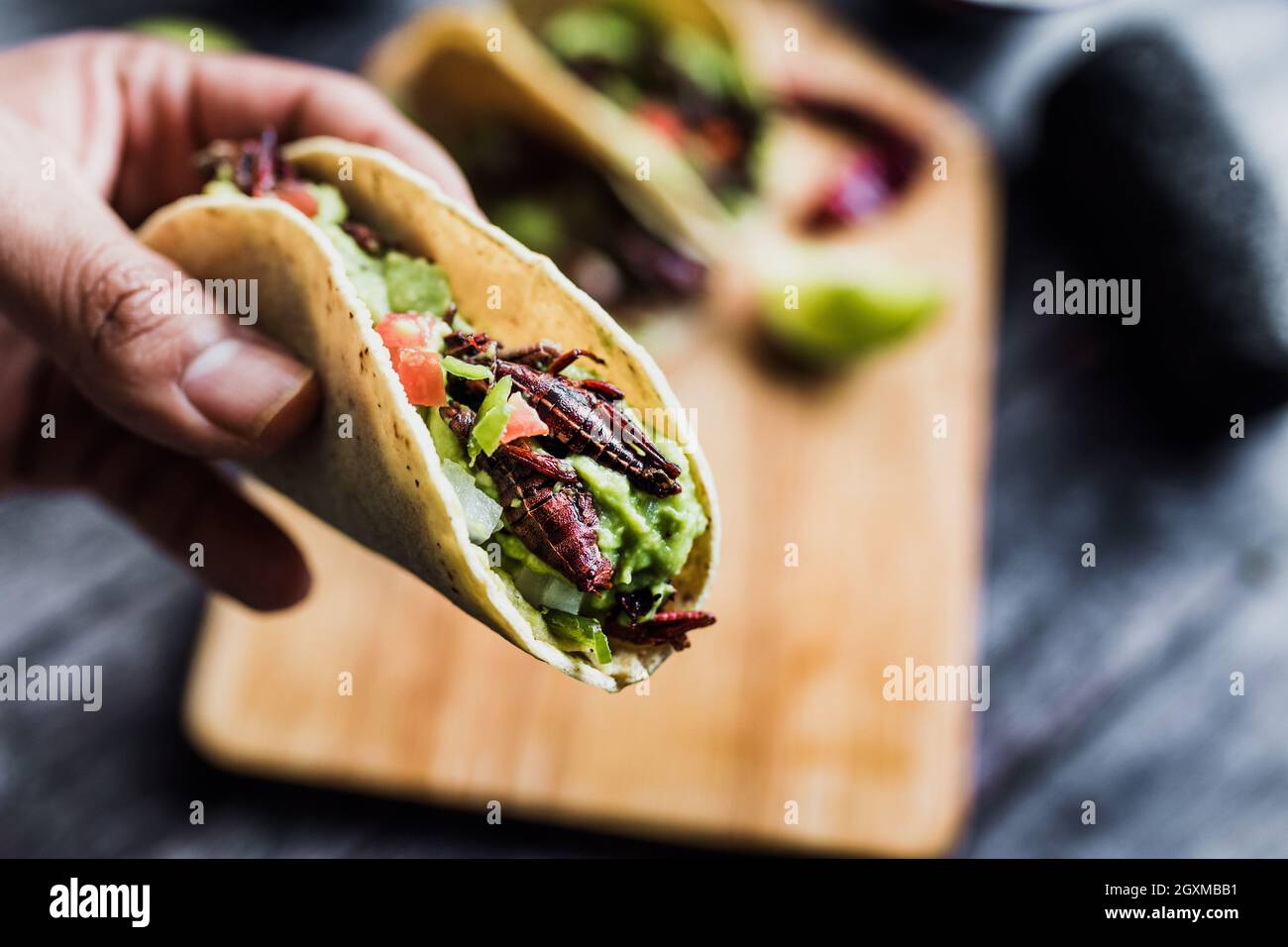 Hand holding mexican street food hi-res stock photography and images ...