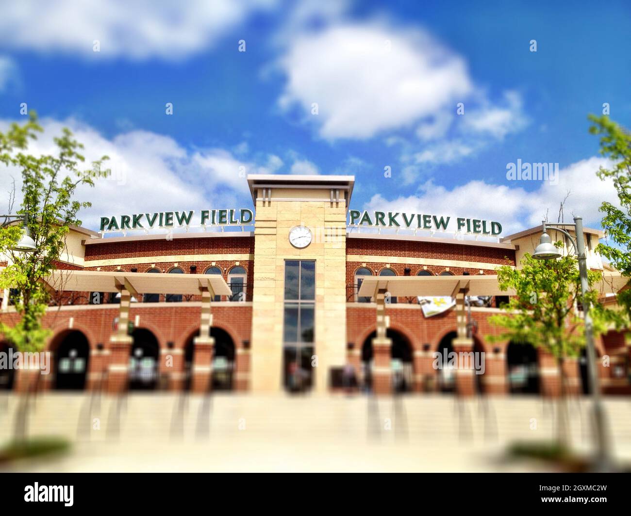 Front view of baseball stadium Parkview Field Stock Photo - Alamy