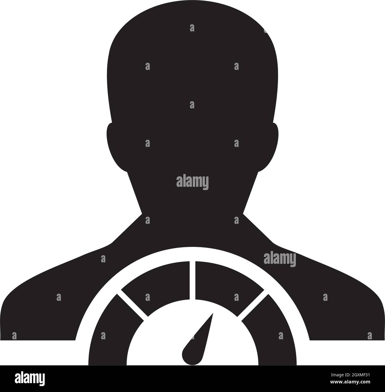 Social score icon score meter vector male user person profile avatar ...