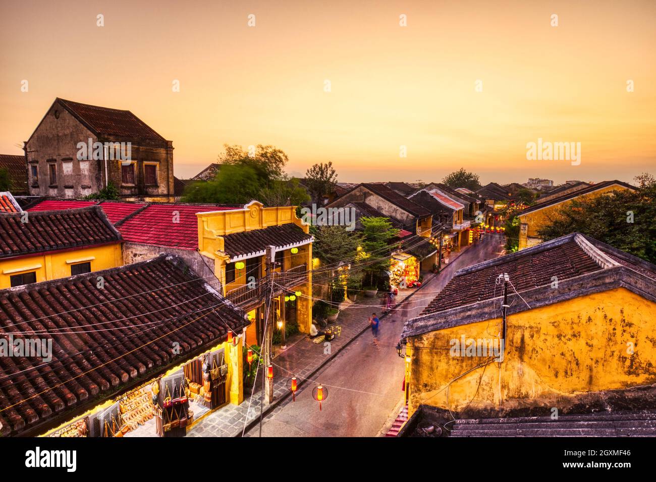 Aerial View of Hoi An at Sunset, Vietnam Stock Photo - Alamy