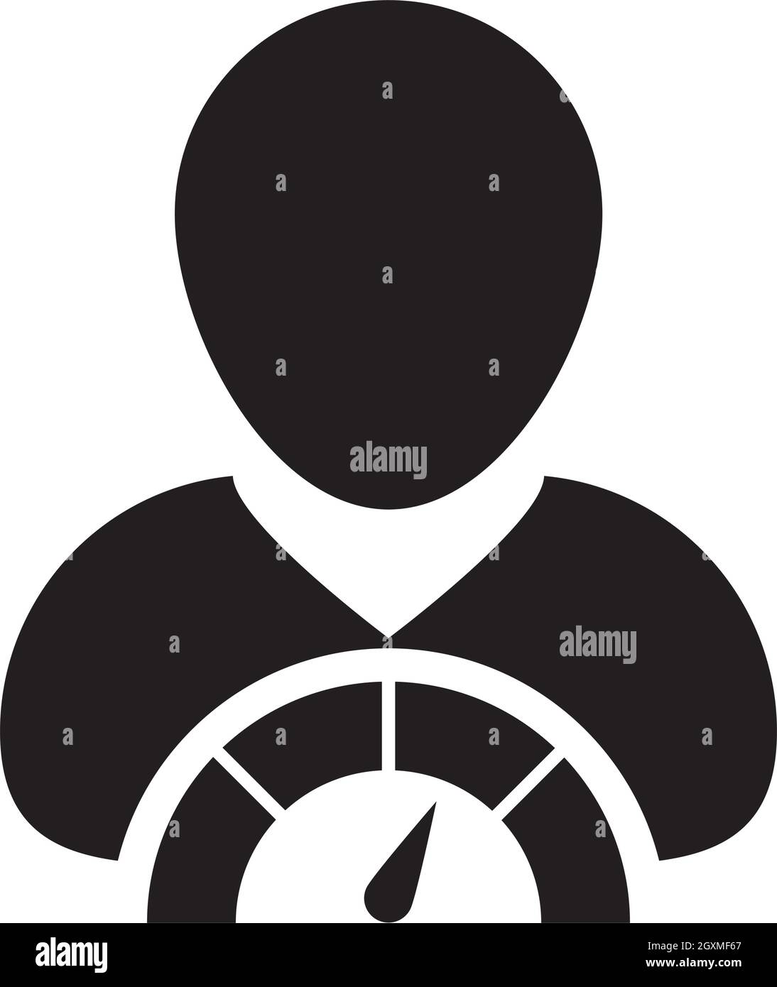 Social credit icon score meter vector male user person profile avatar ...