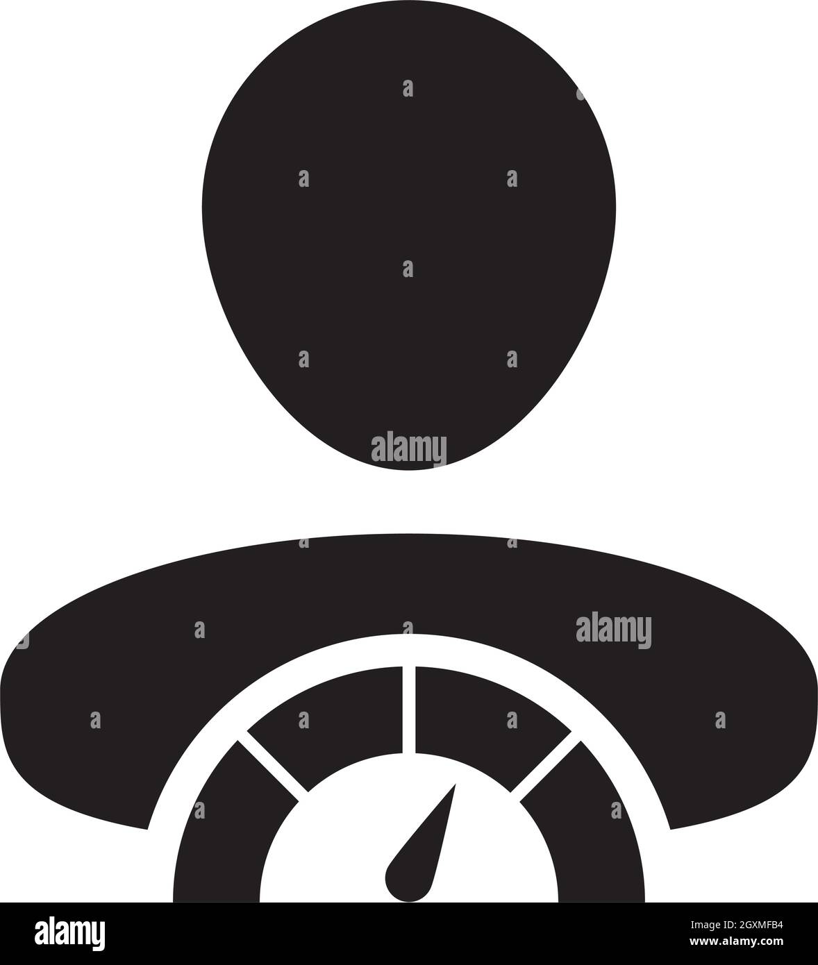 Social score icon score meter vector male user person profile avatar ...