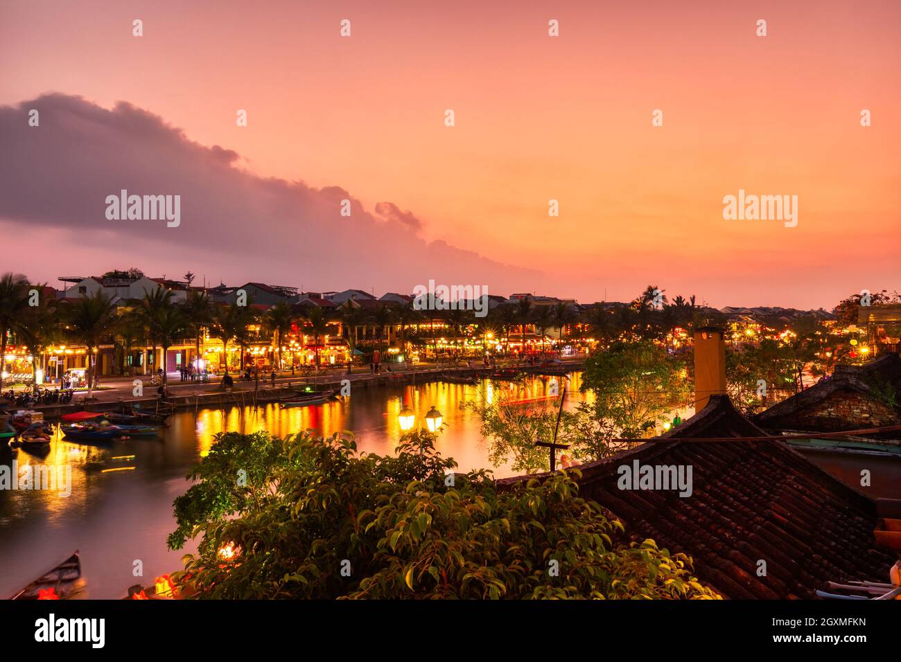 Aerial View of Hoi An at Sunset, Vietnam Stock Photo - Alamy
