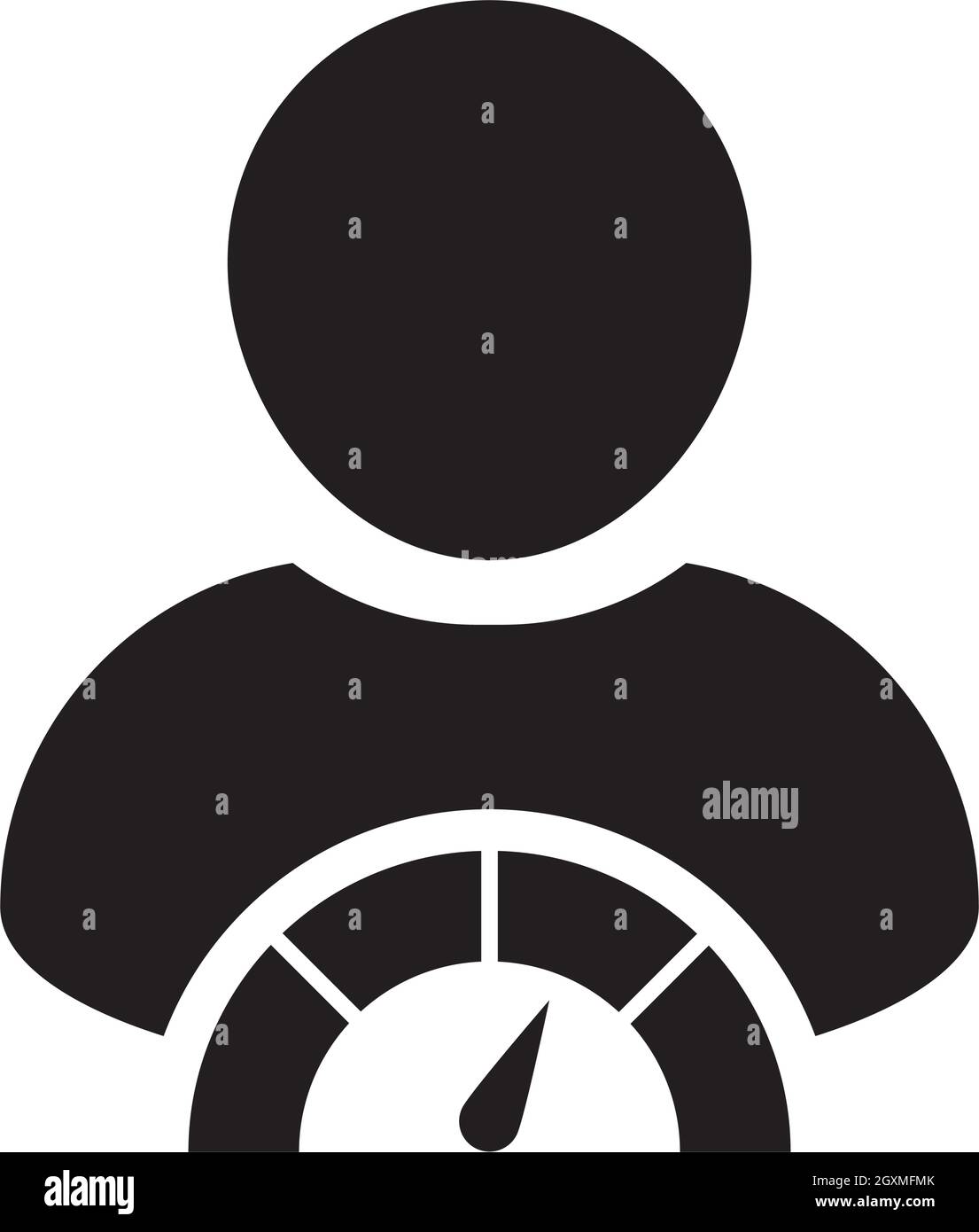 Social credit score icon scoring meter vector male user person profile ...