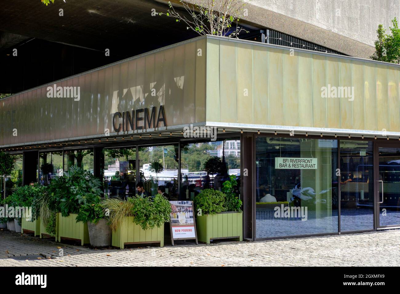 BFI Riverfront bar and restaurant, Southbank, London, UK Stock Photo ...
