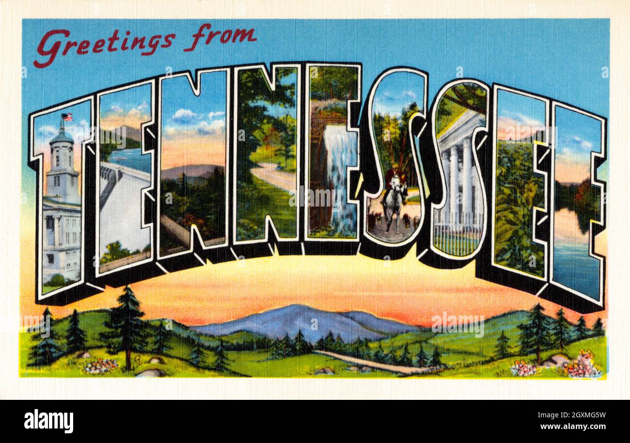 Tennessee postcard hi-res stock photography and images - Alamy