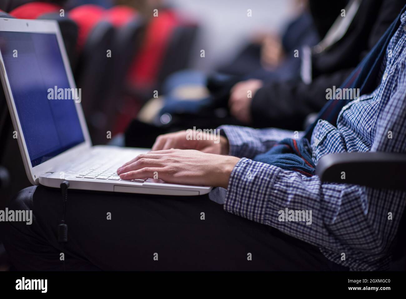 business people hands typing on laptop computer keyboard during the ...