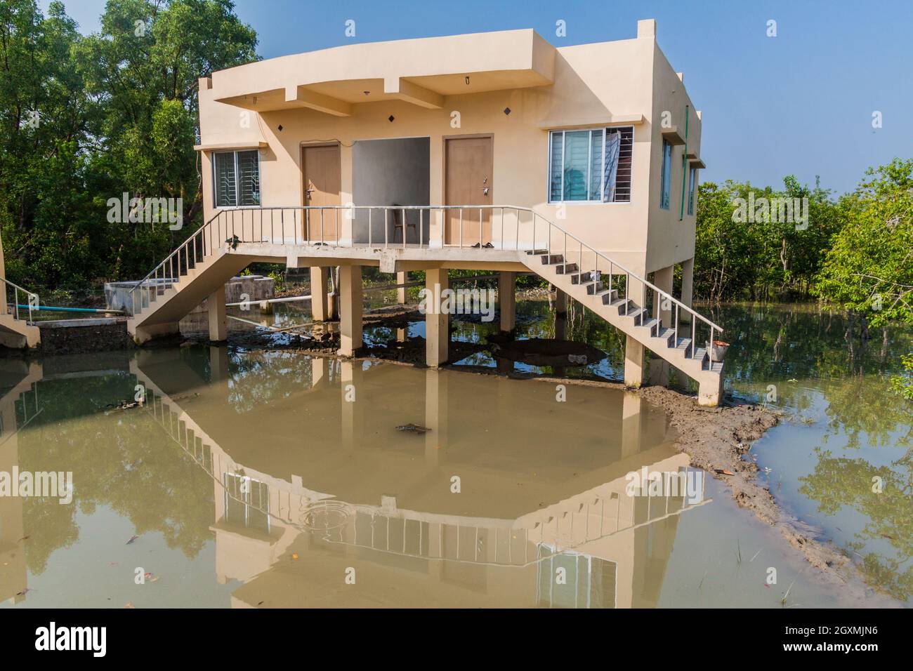 Bangladesh Houses On Stilts Premium Photo | Stilted Houses In Village