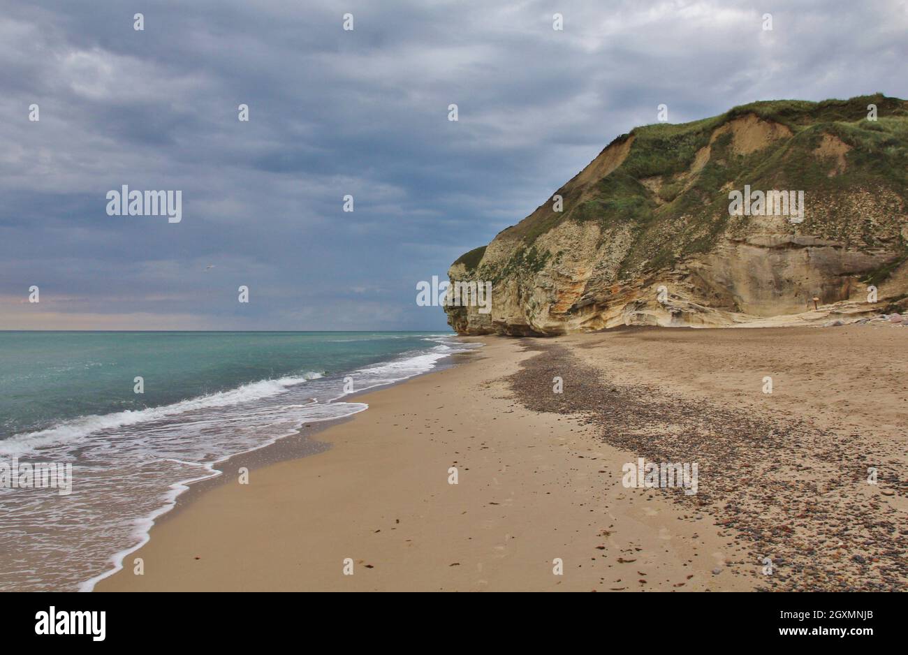 Bulberg, limestone rock at the west coast of Denmark Stock Photo - Alamy